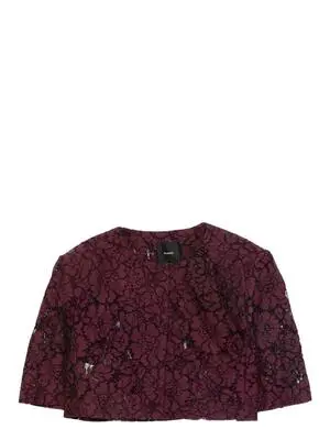 Pinko Lace Cropped Jacket - Red