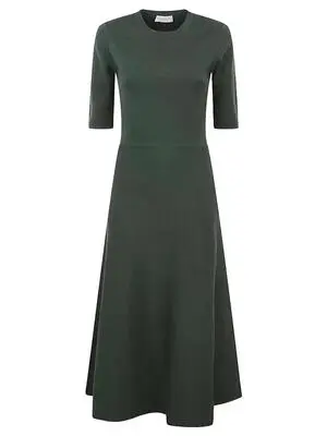 Gabriela Hearst Short-sleeve A-line Dress - Green