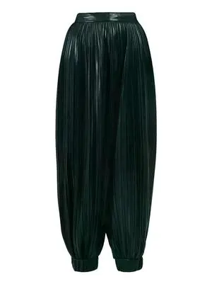 ROWEN ROSE Pleated Balloon Trousers - Green