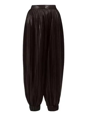 ROWEN ROSE Pleated Balloon Trousers - Brown