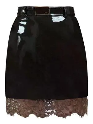 ROWEN ROSE Mini Skirt With Lace Detailing