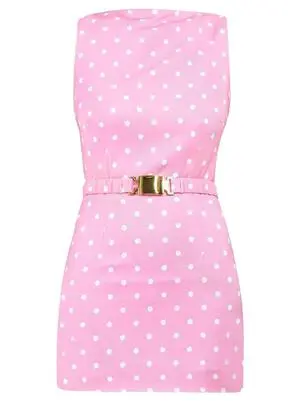 ROWEN ROSE Polka-dot Mini Dress - Pink