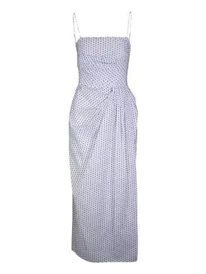 Adam Lippes Cari Spaghetti-strap Draped Dress - White