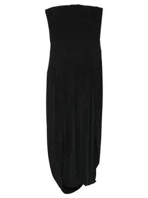 FERRAGAMO Strapless Pleated Dress - Black
