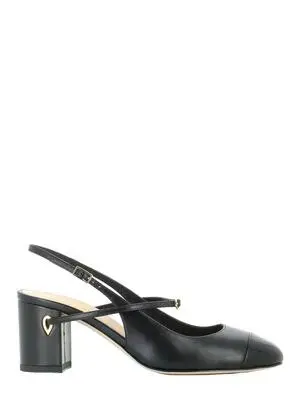 Jennifer Chamandi Mattia Cap-toe Slingback Pumps - Black