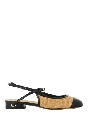 Jennifer Chamandi Mattia Strap Woven Pumps - Neutrals
