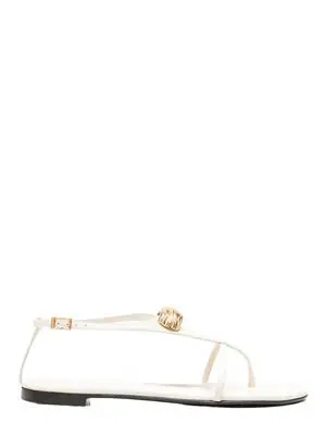 GIUSEPPE ZANOTTI Flat Sandals - Neutrals