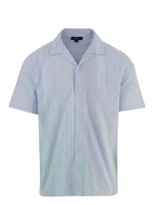 Vince Striped Short-sleeve Shirt - Blue