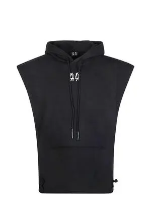 44 LABEL GROUP Mini Logo Hooded Sweatshirt - Black