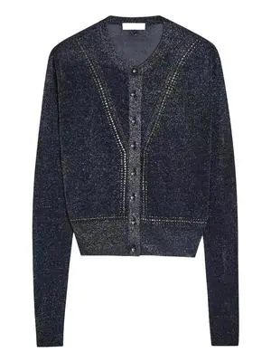 Rabanne Embellished Button Cardigan - Blue