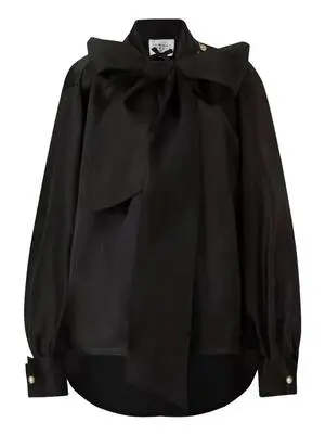EDWARD ACHOUR PARIS Bow Blouse - Black