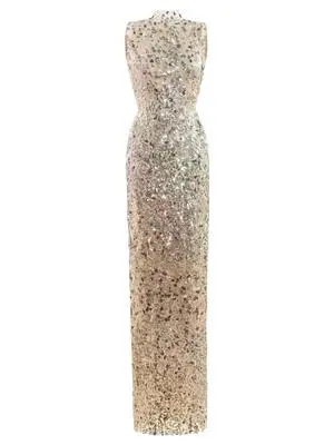 SAIID KOBEISY Sequin-Embroidered Maxi Dress