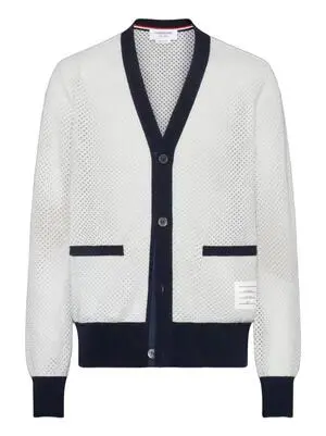 THOM BROWNE Mesh Cardigan