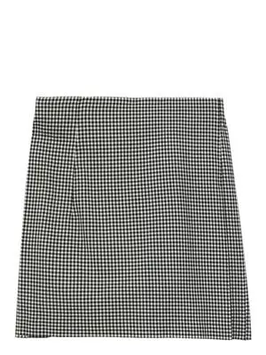 Comme Des Garçons Check-pattern Mini Skirt - Black