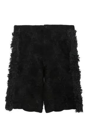 Comme Des Garçons Fringed Shorts - Black