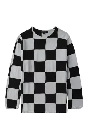 BLACK COMME DES GARÇONS Checkerboard Knitwear - Black
