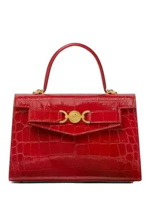 Versace Medusa '95 Croc-effect Top-handle Tote - Red
