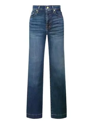 SEVEN Five-pocket Jeans With Whiskering - Blue