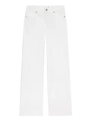 FRAME Le Slim Palazzo Trousers - White