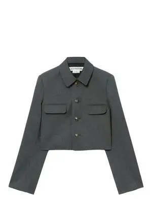 Comme Des Garçons Flap-pocket Buttoned Jacket - Grey