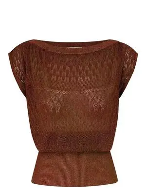 ZIMMERMANN Awaken Metallic Lace Top