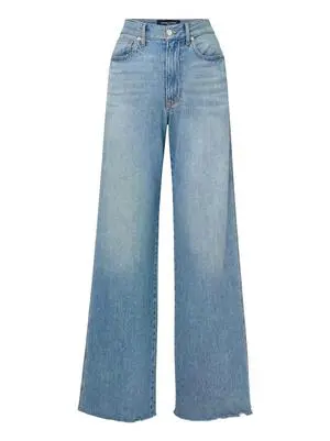 Veronica Beard Frayed Hem Jeans - Blue