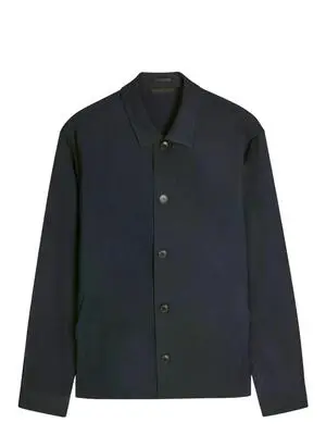 Sunspel Buttoned Shirt Jacket - Blue