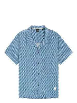 BOSS Diamond-pattern Short-sleeve Shirt