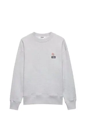 MSGM Logo Embroidered Sweatshirt - Grey