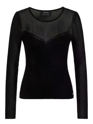 MARCCAIN Ribbed Knit T-shirt - Black