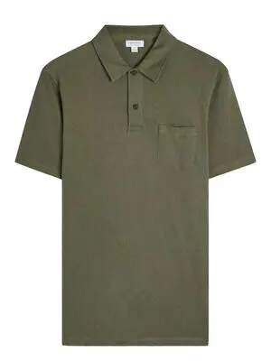Sunspel Cotton Polo Shirt - Green