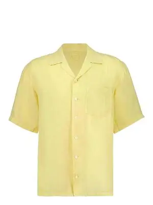 120% Lino Pocket Short-sleeve Shirt - Yellow