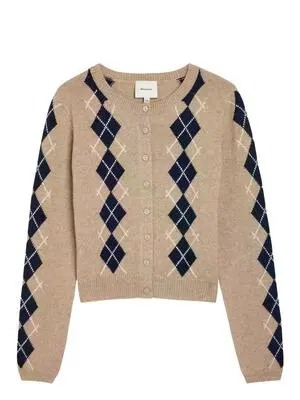 REFORMATION Clara Argyle Cashmere Jacket