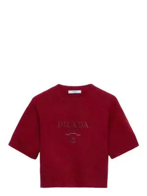 Prada Wool And Cashmere Crew-neck Sweater - Red