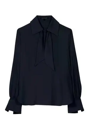 LUISA CERANO Tie-neck Blouse - Blue