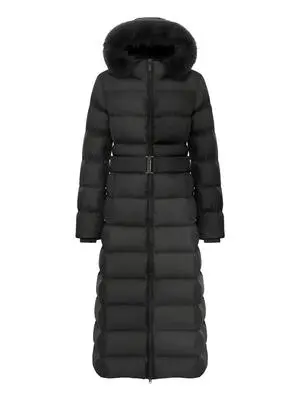 COLMAR Hooded Belted Jacket - Black