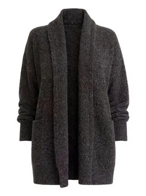 Iris Von Arnim Shawl Pocket Cardigan - Grey