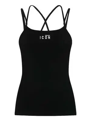 Dsquared2 Criss-cross Strap Tank Top - Black