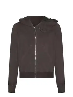 Rick Owens Zip-up Cotton Hoodie - Brown
