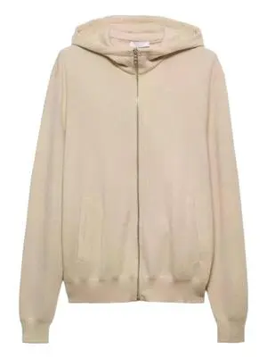 Prada Cashmere Hooded Cardigan - Neutrals