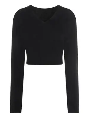 Rick Owens V-neck Knit Top - Black