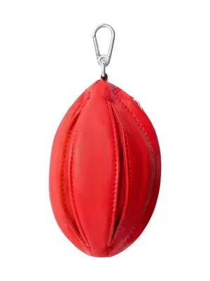 LEMAIRE Balloon Zipped Leather Key Ring - Red