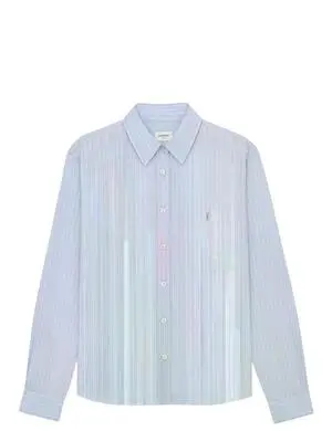 Saint Laurent Stripe-pattern Blouse - Blue