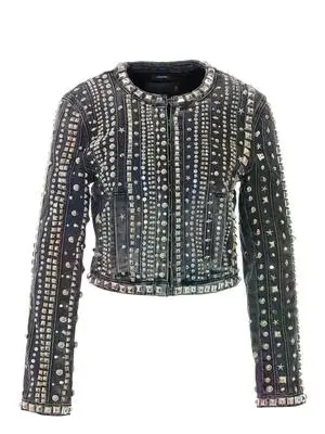 R13 Studded Denim Jacket - Black