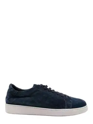 Eleventy Lace-up Suede Sneakers - Blue