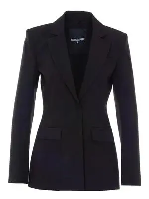 Patrizia Pepe Button Flap-pocket Blazer - Black