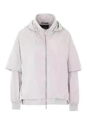MOORER Detachable Hood Jacket - Neutrals