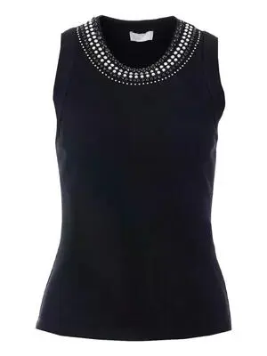 Liu Jo Studded Crewneck Top - Black