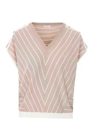 Liu Jo Striped Detail T-shirt - Neutrals