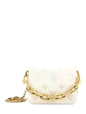 LOUIS VUITTON Coussin Beltbag Milky Way Monogram Embossed Lambskin - White